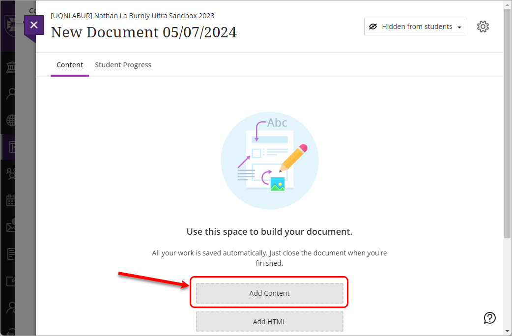Embed EchoVideo to your course (Ultra) - eLearning - University of Queensland